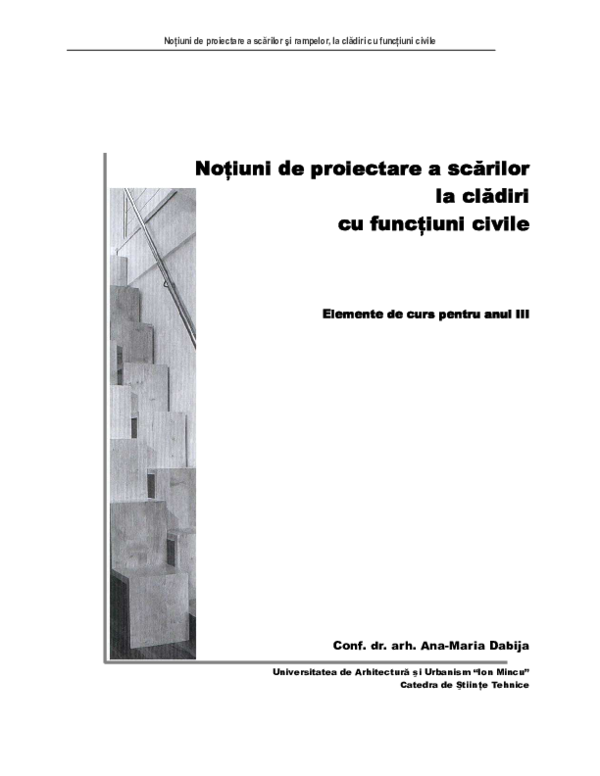 (PDF) Notiuni proiectare scari