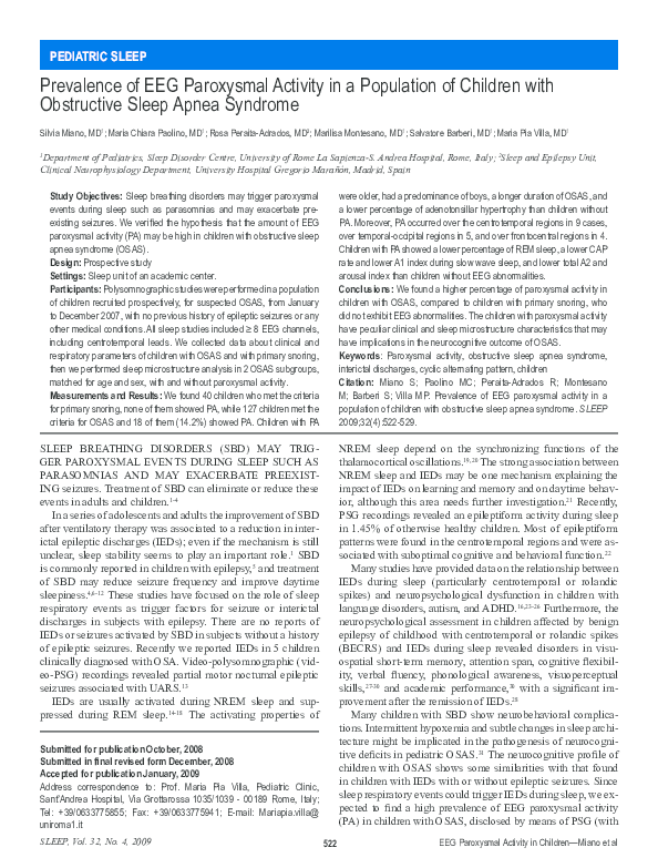 (PDF) Prevalence of EEG paroxysmal activity in a population of children ...