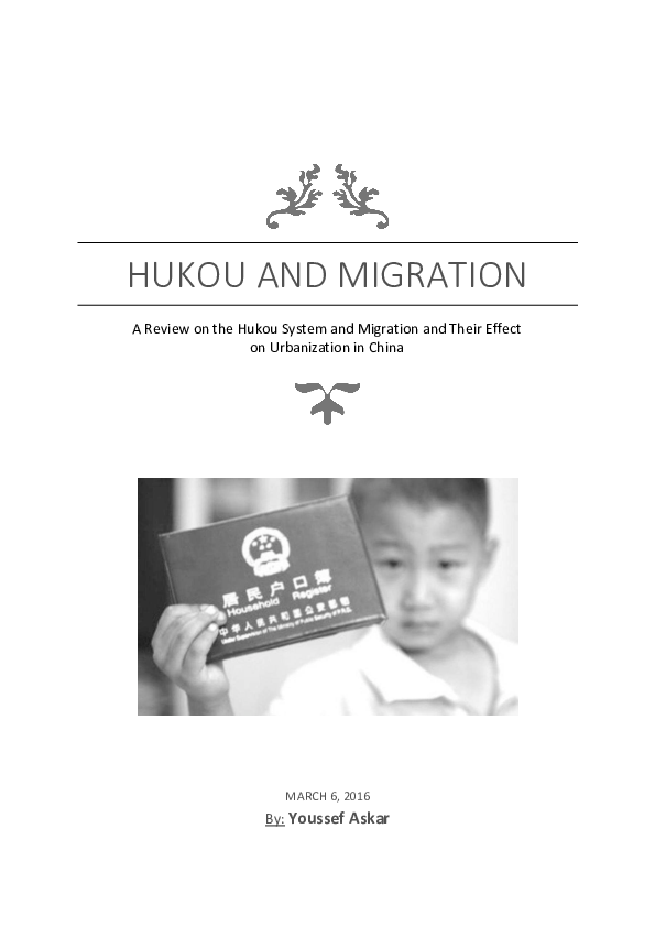 (PDF) Hukou and Migration A Review on the Hukou System and Migration ...
