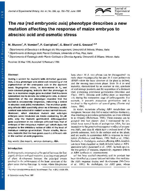 (PDF) The rea (red embryonic axis) phenotype describes a new mutation ...