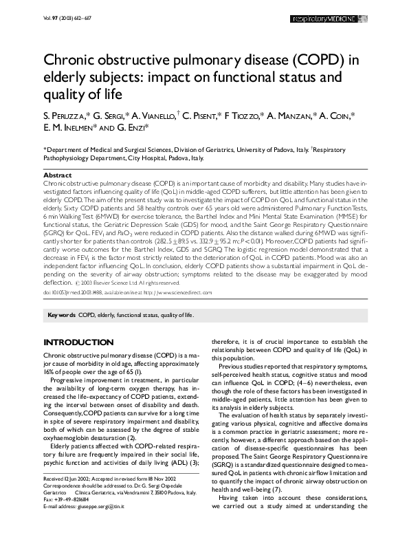 (PDF) Chronic obstructive pulmonary disease (COPD) in elderly subjects ...