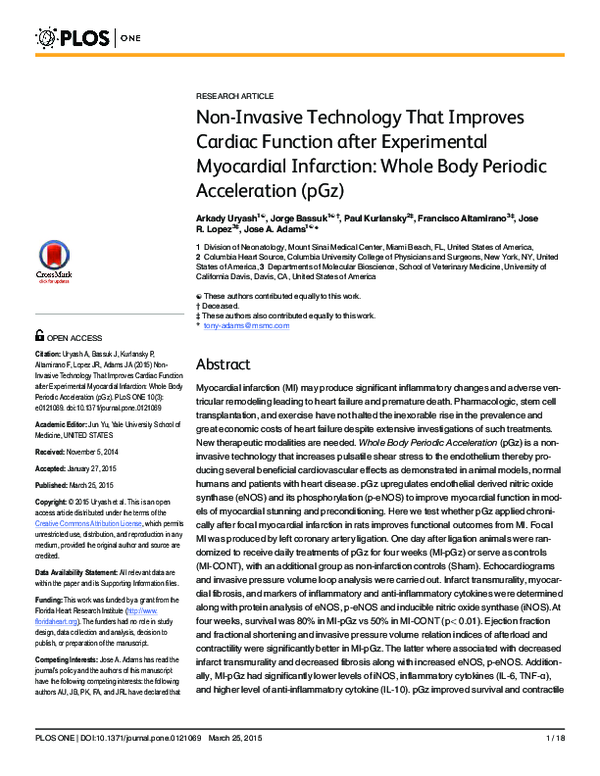 (PDF) Non-Invasive Technology That Improves Cardiac Function after ...