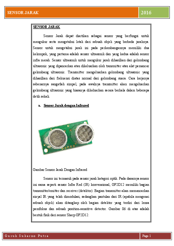 (PDF) SENSOR JARAK