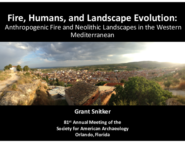(PDF) Fire, Humans, and Landscape Evolution: Modeling Anthropogenic ...