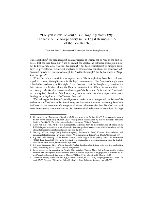 (PDF) Markl, Dominik / Ezechukwu, Alexander, “For You Know the Soul of ...