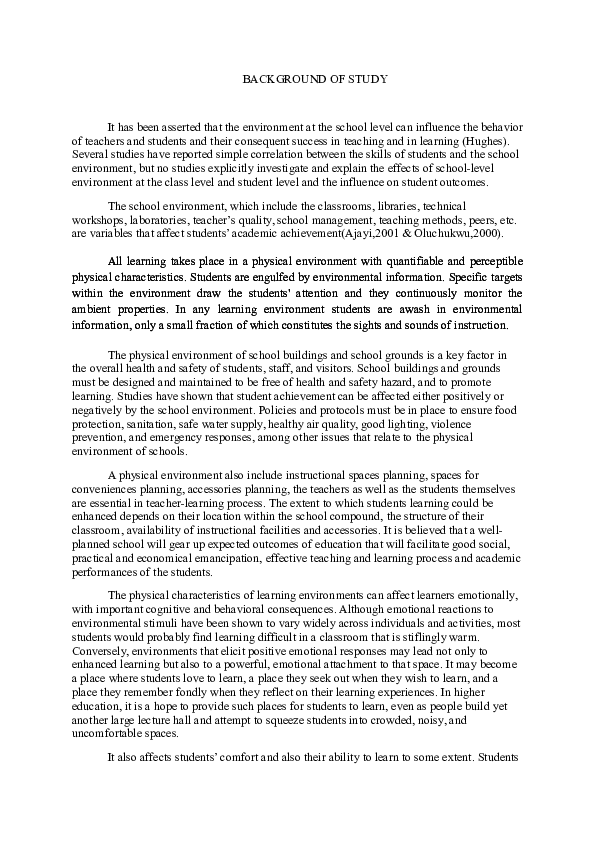 (DOC) BACKGROUND OF STUDY