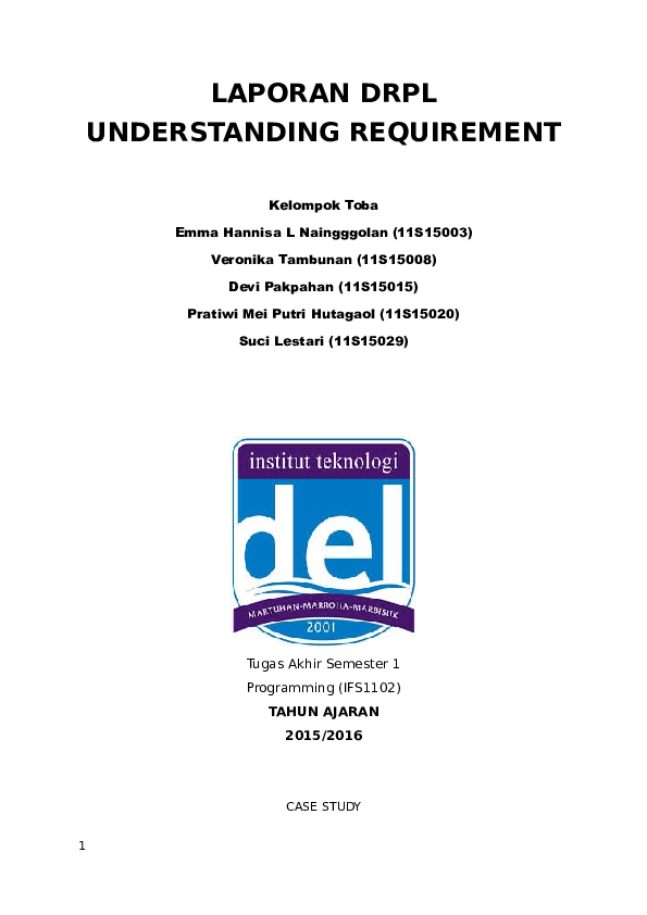 (DOC) LAPORAN DRPL UNDERSTANDING REQUIREMENT