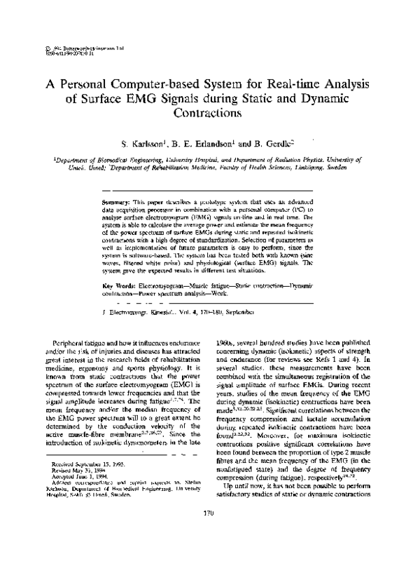 (PDF) A personal computer-based system for real-time analysis of surface EMG signals during ...