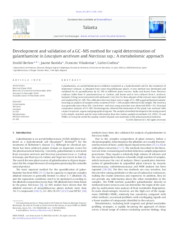 (PDF) Development and validation of a GC–MS method for rapid ...