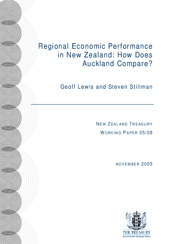 (PDF) Regional economic performance in New Zealand: How does Auckland ...