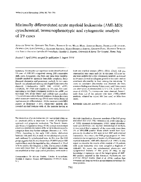 (PDF) Minimally differentiated acute myeloid leukaemia (AML-MO ...