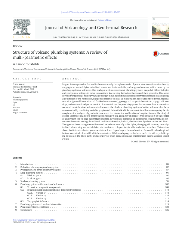(PDF) Volcano plumbing system geometry: The result of multi-parametric ... (PDF) Volcano plumbing system geometry: The result of multi-parametric ...