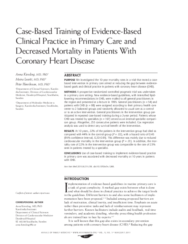 (PDF) Case-based training of evidence-based clinical practice in ...