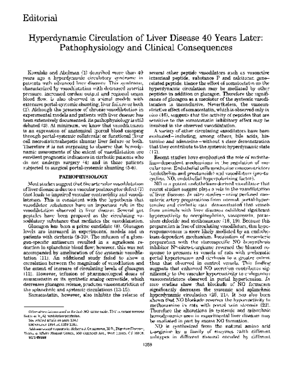 (PDF) Hyperdynamic circulation of liver disease 40 years later ...