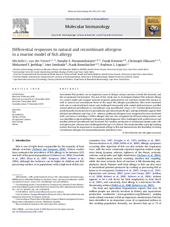 (PDF) Differential responses to natural and recombinant allergens in a ...