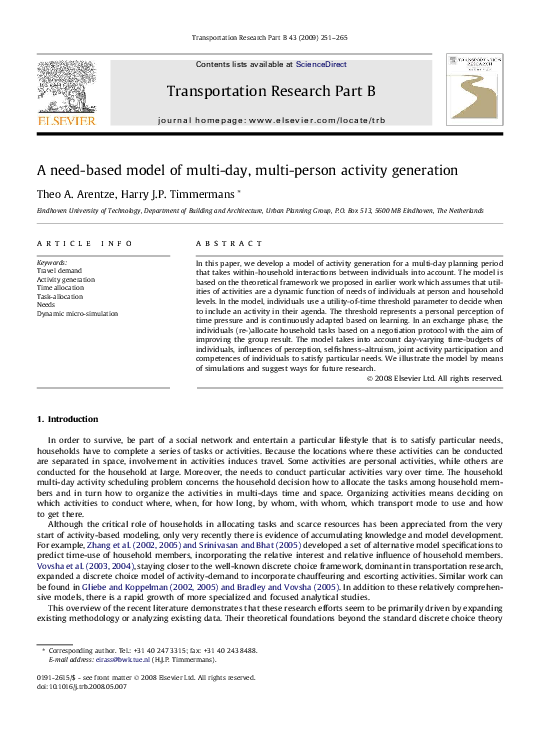 (PDF) A need-based model of multi-day, multi-person activity generation