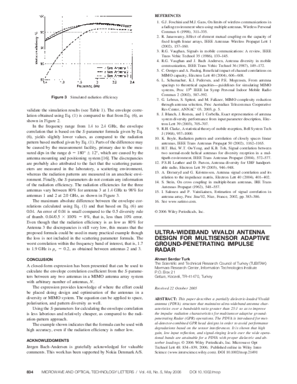 (PDF) Ultra-wideband Vivaldi antenna design for multisensor adaptive ...
