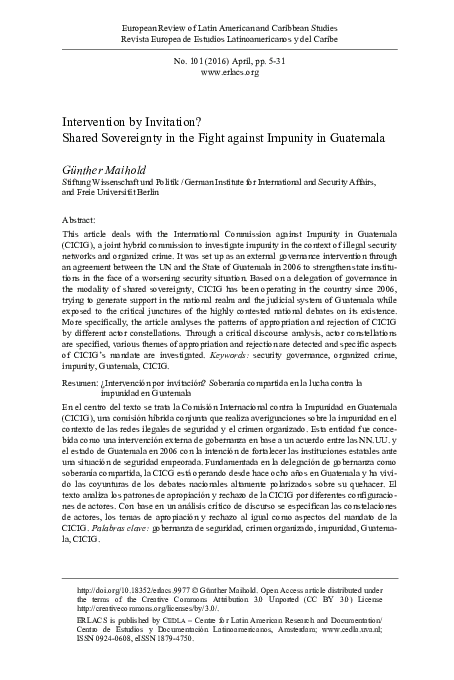 (PDF) Intervention by Invitation? Shared Sovereignty in the Fight ...
