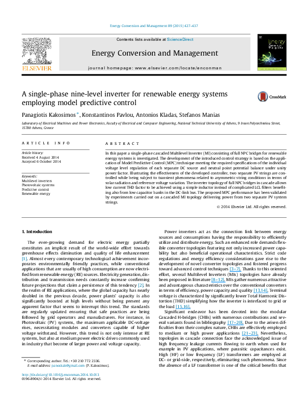 (PDF) A single-phase nine-level inverter for renewable energy systems ...