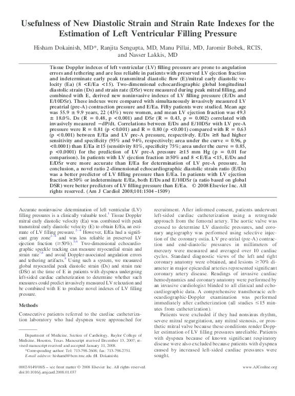 (PDF) Correlation of Left Atrial Strain and Doppler Measurements with ...