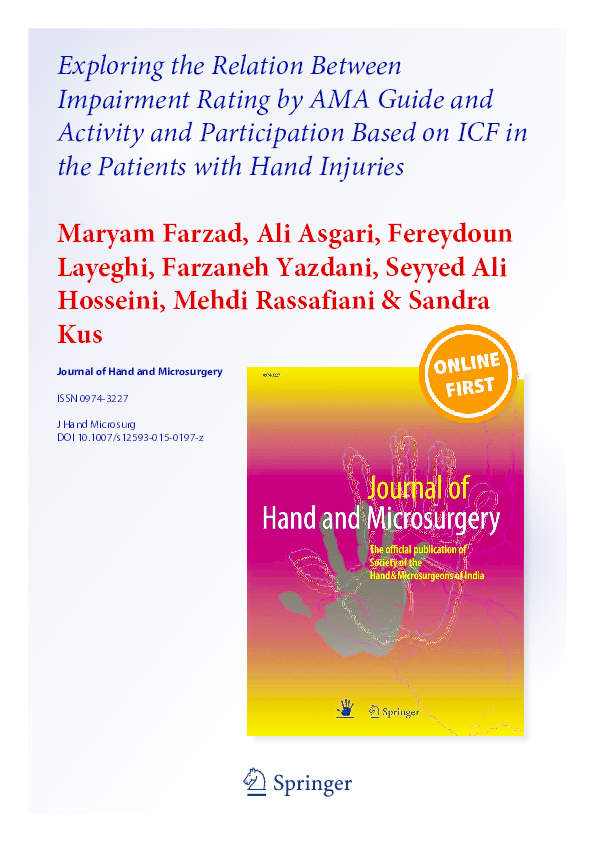 (PDF) Exploring the Relation Between Impairment Rating by AMA Guide and ...