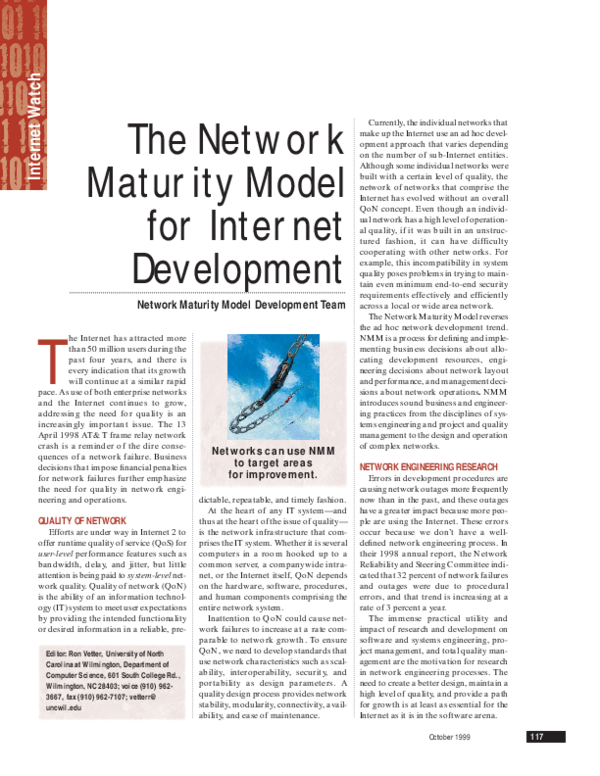 (PDF) The Network Maturity Model for Internet development