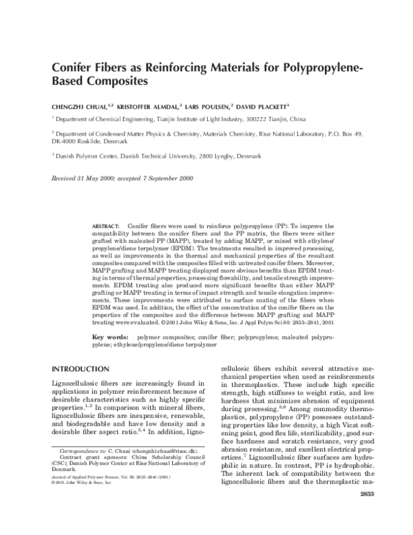 (PDF) Conifer fibers as reinforcing materials for polypropylene-based ...