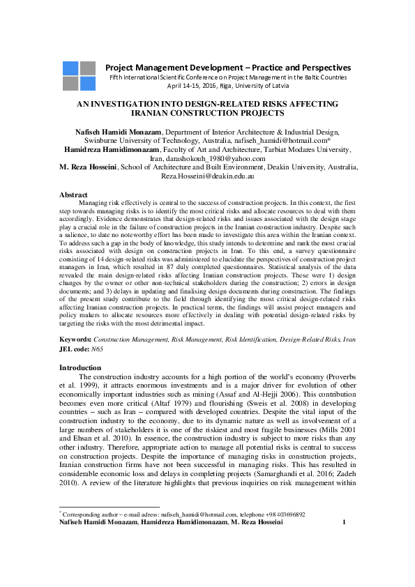 (PDF) Project Management Development – Practice and Perspectives AN ...