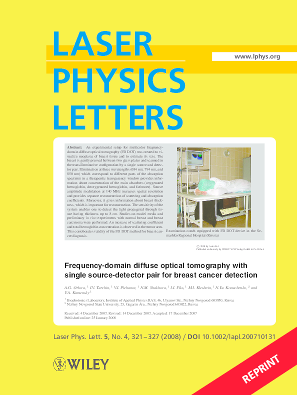 Pdf Frequency Domain Diffuse Optical Tomography With Single Source