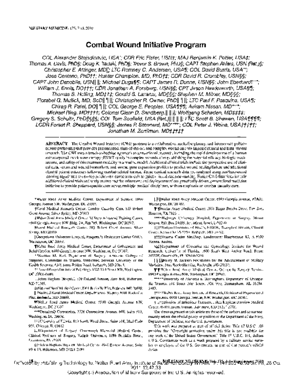 (PDF) Combat Wound Initiative Program