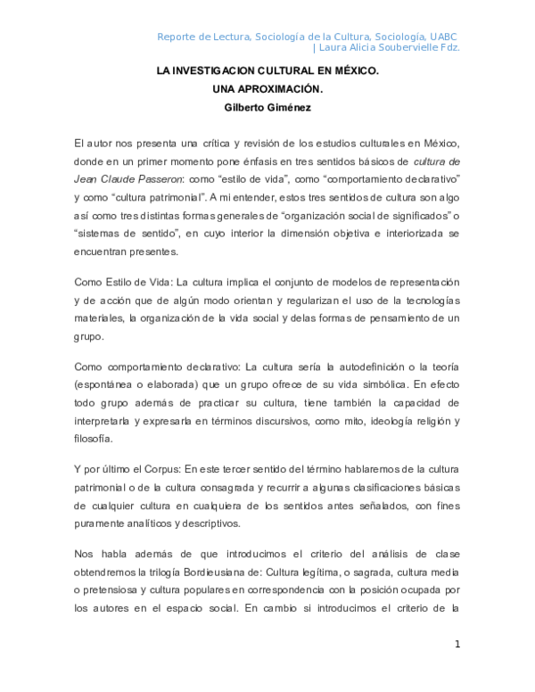 (DOC) LA INVESTIGACION CULTURAL EN MÉXICO | Laura Soubervielle ...