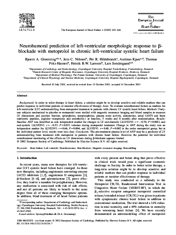 (PDF) Neurohumoral prediction of left-ventricular morphologic response ...