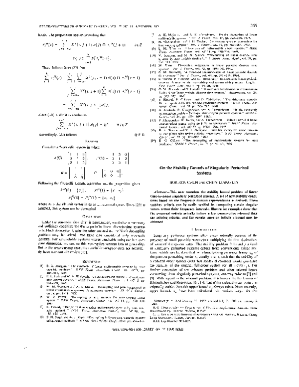 (PDF) On the stability bounds of singularly perturbed systems