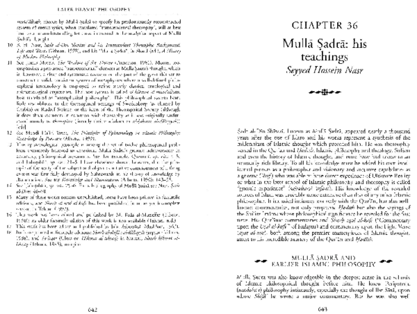 (PDF) Mulla Sadra: His Teachings in History of Islamic Philosophy