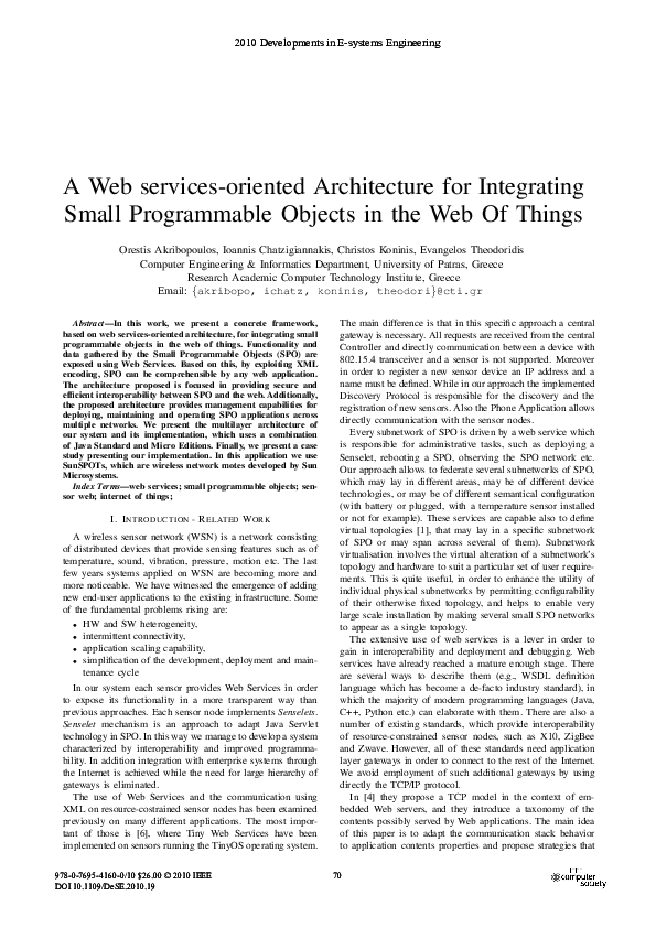(PDF) A web services-oriented architecture for integrating small programmable objects in the web ...