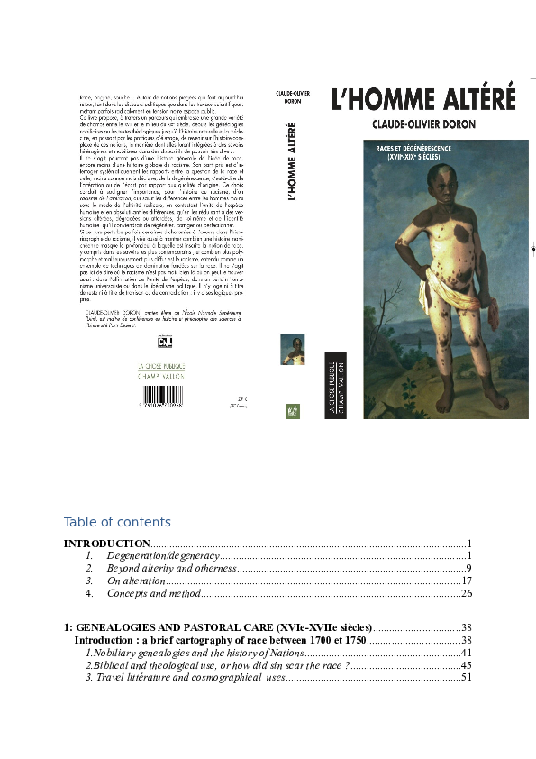 (DOC) Altered Man. Races and degeneration (XVII-XIXth centuries). Engl ...