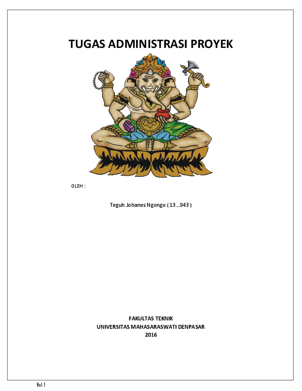(PDF) TUGAS ADMINISTRASI PROYEK Chapter 1