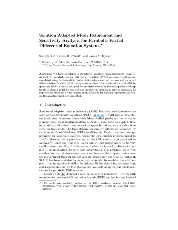 Pdf A Comparison Of Automatic Differentiation And Continuous Sensitivity Analysis For