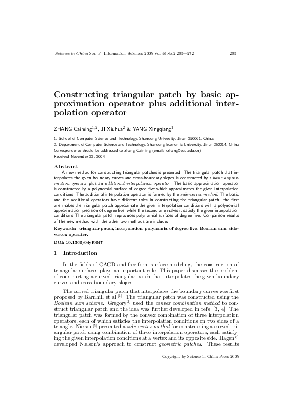 (PDF) Constructing triangular patch by basic approximation operator plus additional ...