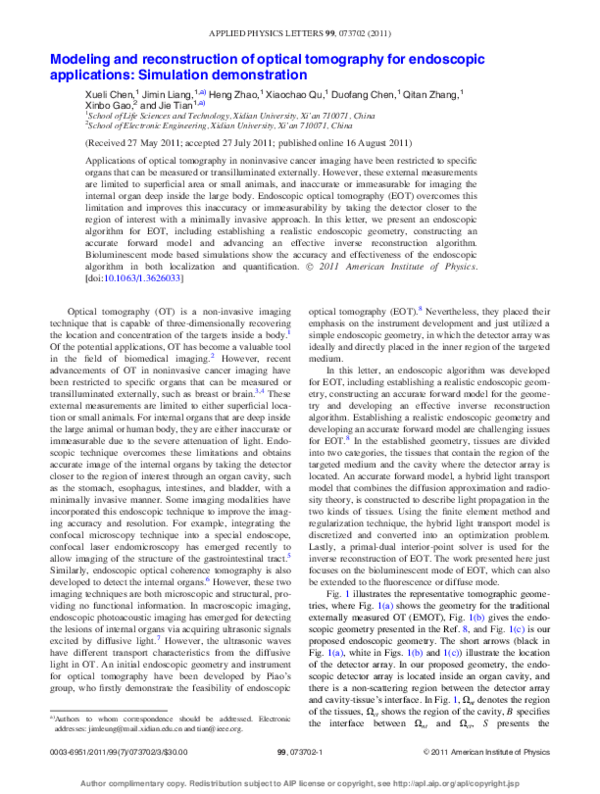 (PDF) Optical tomography using the SCIRun problem solving environment: Preliminary results for ...