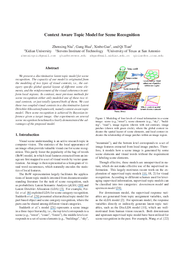 (PDF) Context aware topic model for scene recognition