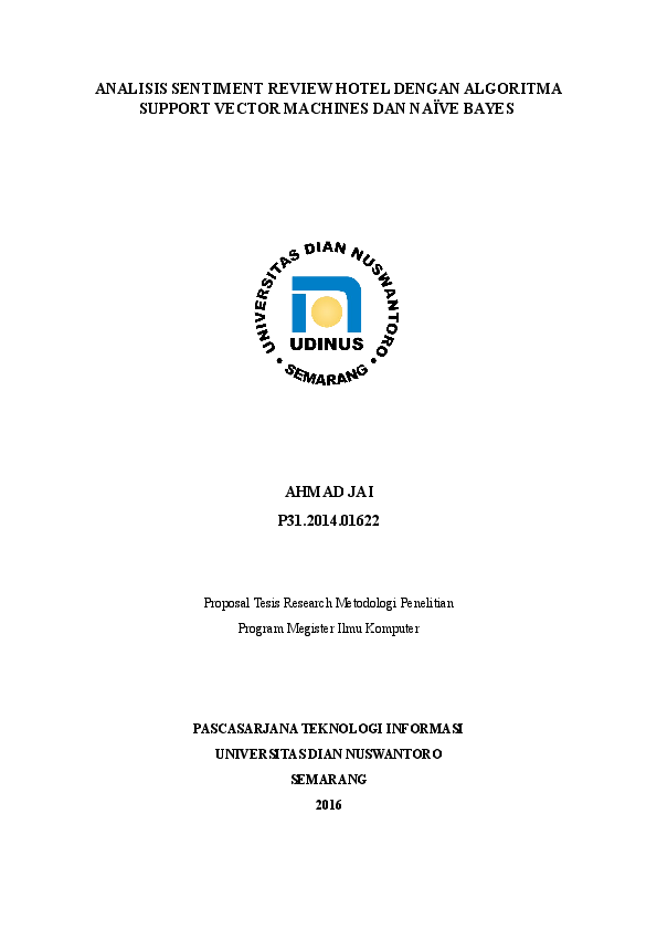Doc Analisis Sentiment Review Hotel Dengan Algoritma Support Vector