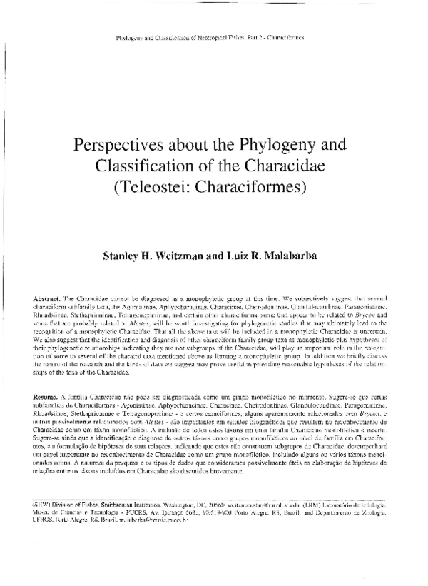 (PDF) Perspectives about the phylogeny and classification of the ...