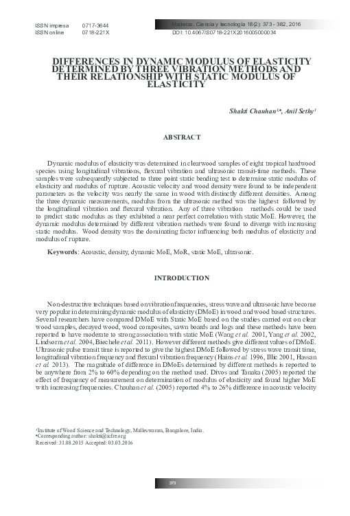 Differences In Dynamic Modulus Of Elasticity Determined By Three