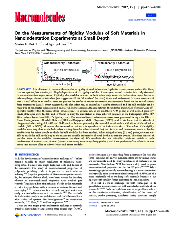 (PDF) On the measurements of rigidity modulus of soft materials in ...