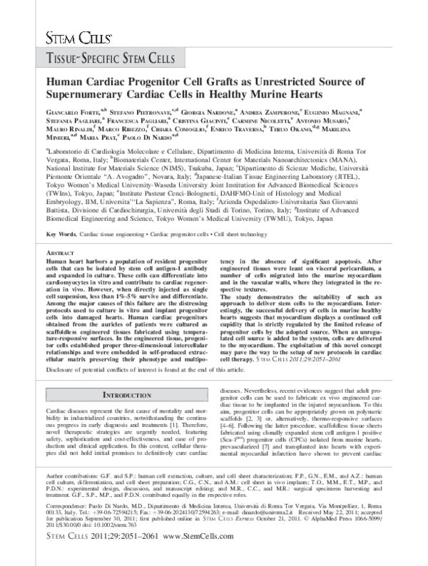 (PDF) Human Cardiac Progenitor Cell Grafts as Unrestricted Source of ...