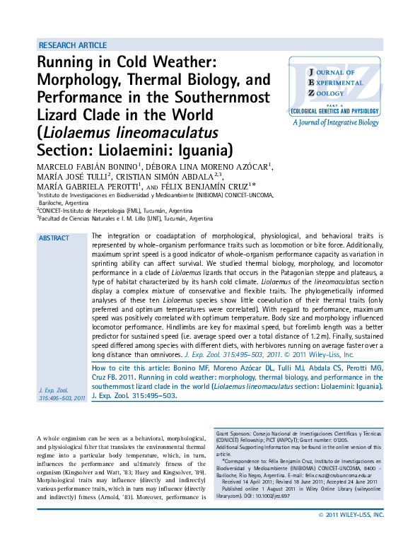 (PDF) Running in cold weather: morphology, thermal biology, and ...