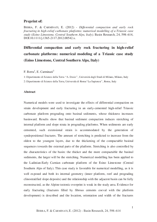 (PDF) Differential compaction and early rock fracturing in high-relief ...