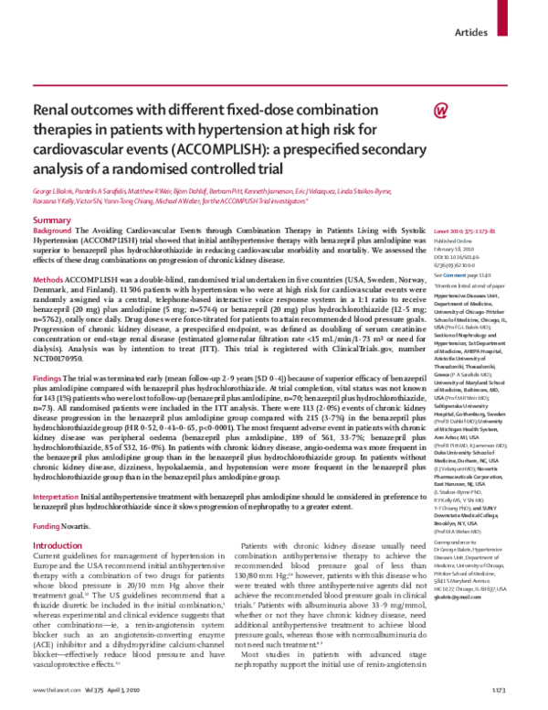 (PDF) Renal outcomes with different fixed-dose combination therapies in ...