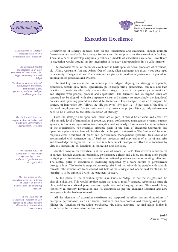(PDF) Execution Excellence